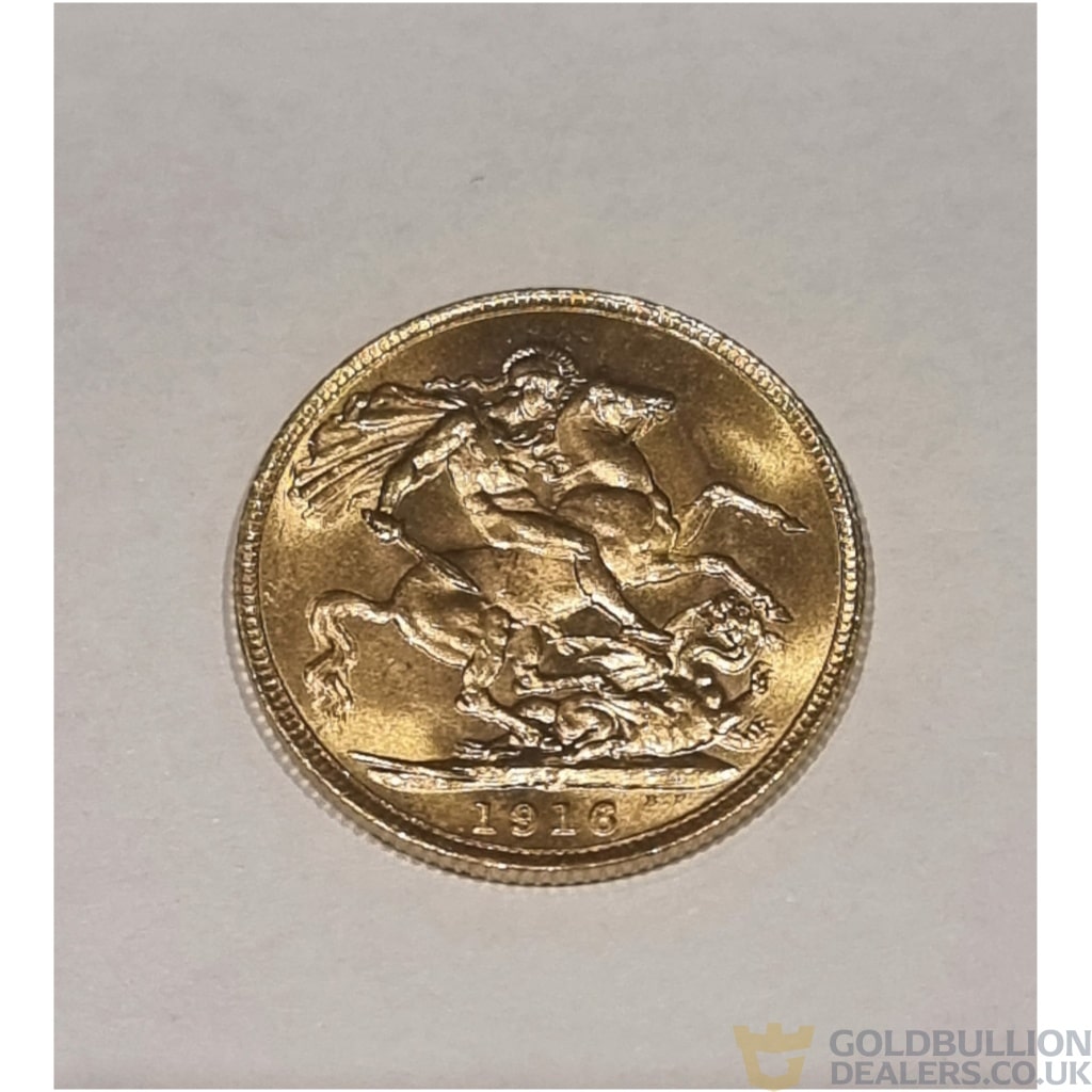 1916 Gold Sovereign - King George V - London - Gold Bullion Dealers ...